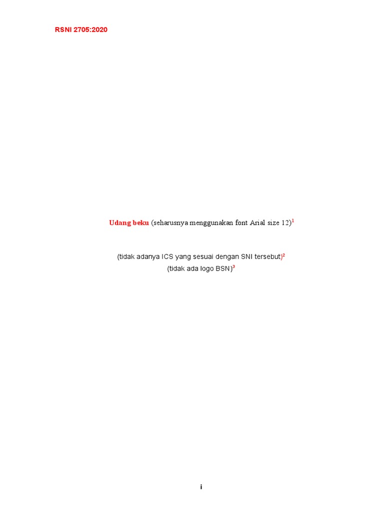 Draft RSNI Latihan | PDF