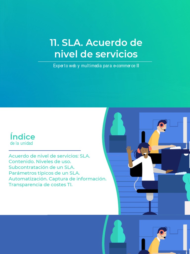 SLA. Acuerdo de Nivel de Servicios: Experto Web y Multimedia para E-Commerce II | PDF | Acuerdo ...