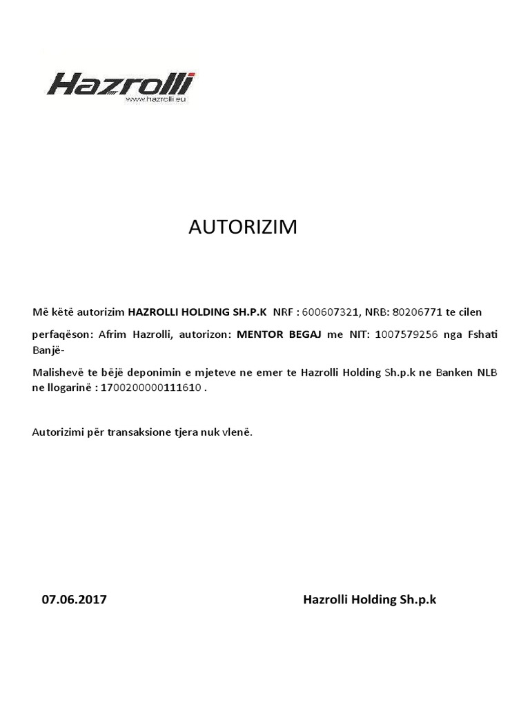 Autorizim | PDF