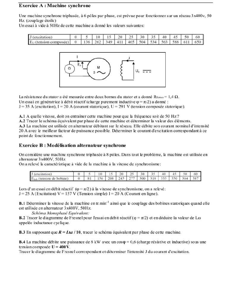 TD Machine Synchrone | PDF
