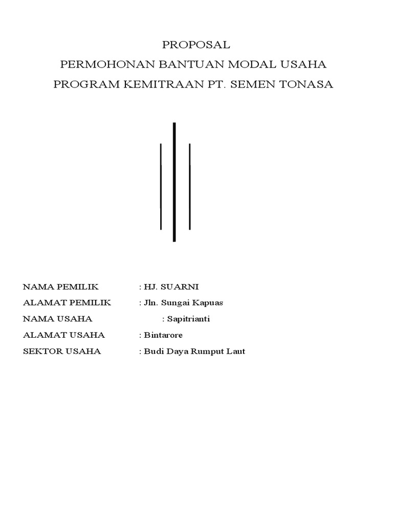 Proposal Mitra Binaan | PDF