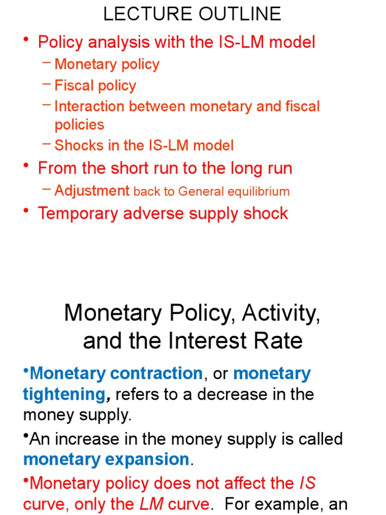Policy Analysis With The IS-LM Model | PDF | Full Employment | Economic ...