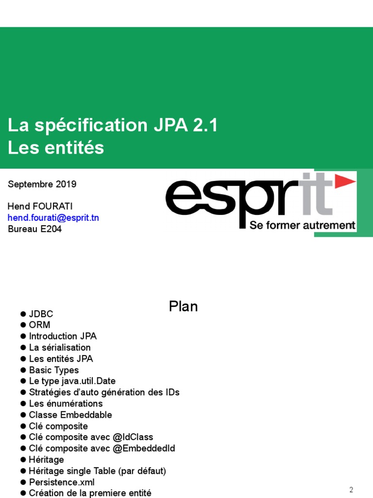 1-JPA Entities | PDF | Mapping objet-relationnel | Classe (informatique)