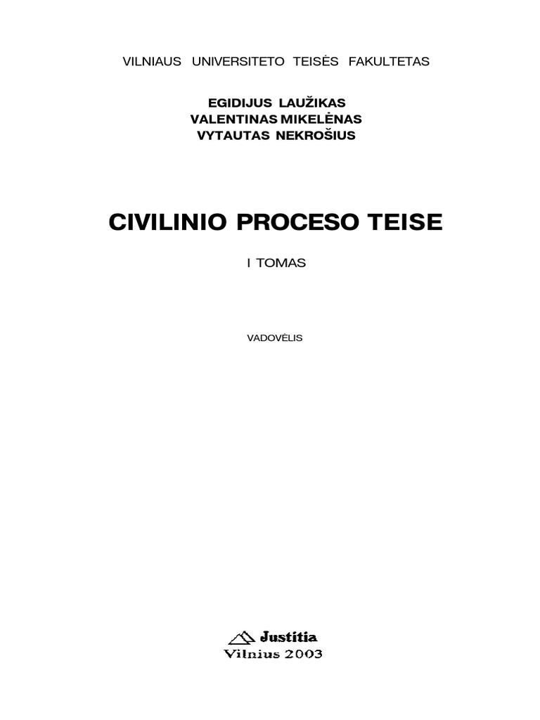 Civilinio Proceso Teise (Lauzikas E Mikelenas V Nekros | PDF