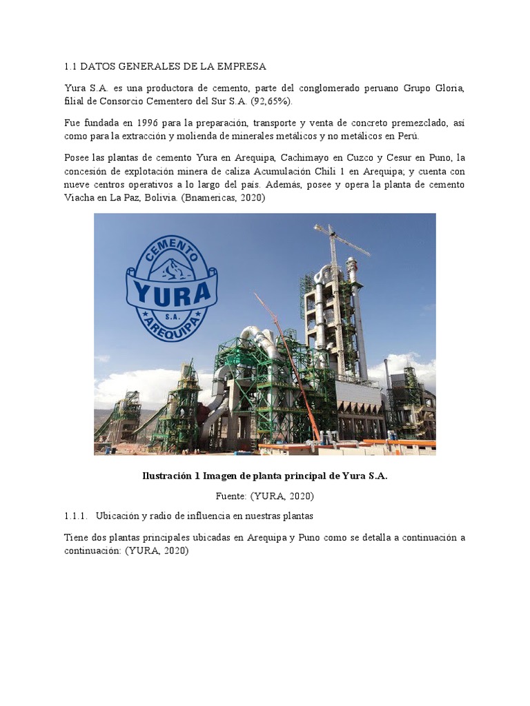 Cementos Yura | PDF | Materiales | Naturaleza