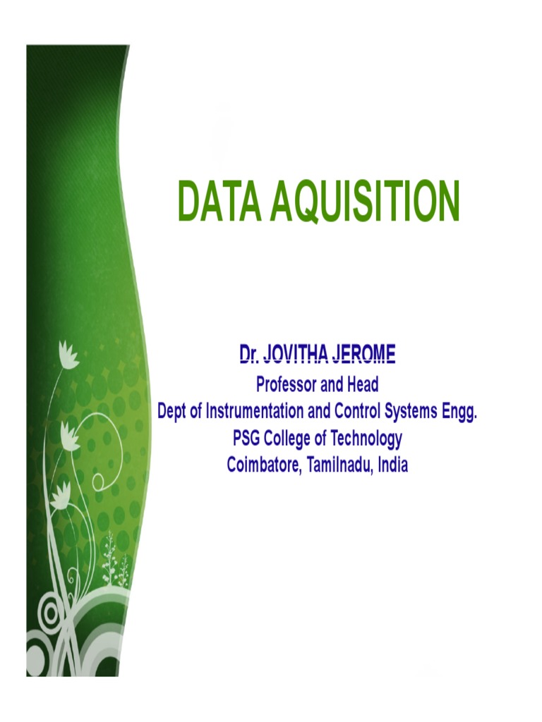 Data Aquisition PDF | PDF | Data Acquisition | Digital Signal Processing