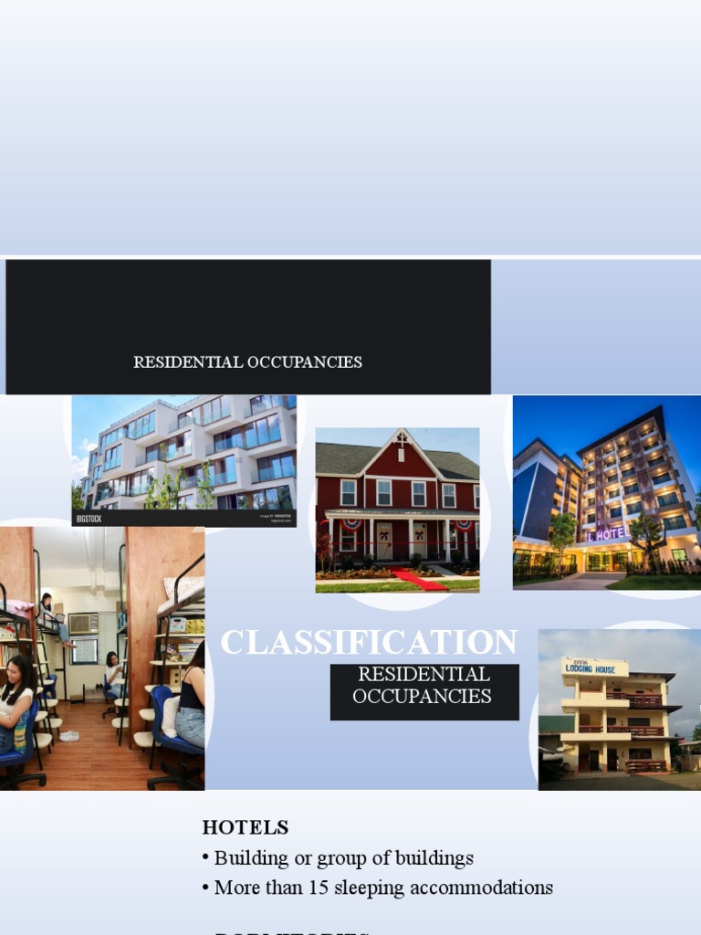 Residential Occupancies | PDF | Dormitory | Stairs