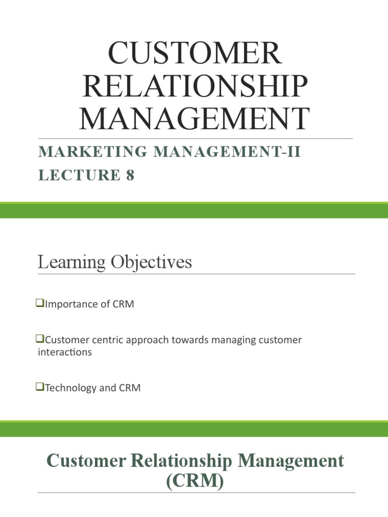 Effective Customer Relationship Management | PDF | Customer ...