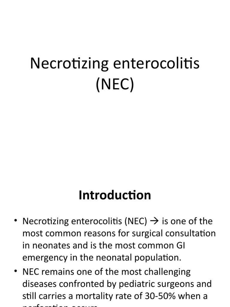 Necrotizing Enterocolitis Nec Pdf Surgery Sepsis