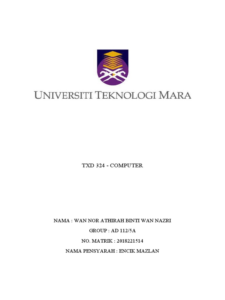 TXD 324 - Computer | PDF | Business | Computers