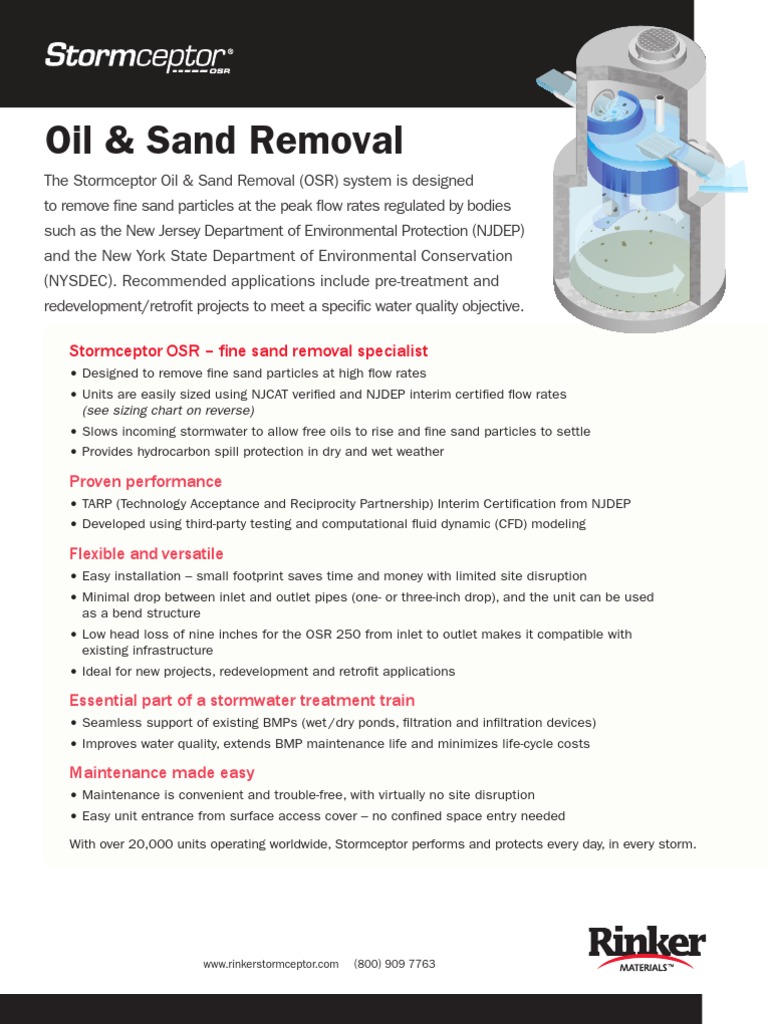 An Effective Stormwater Treatment System: The Stormceptor Oil & Sand ...