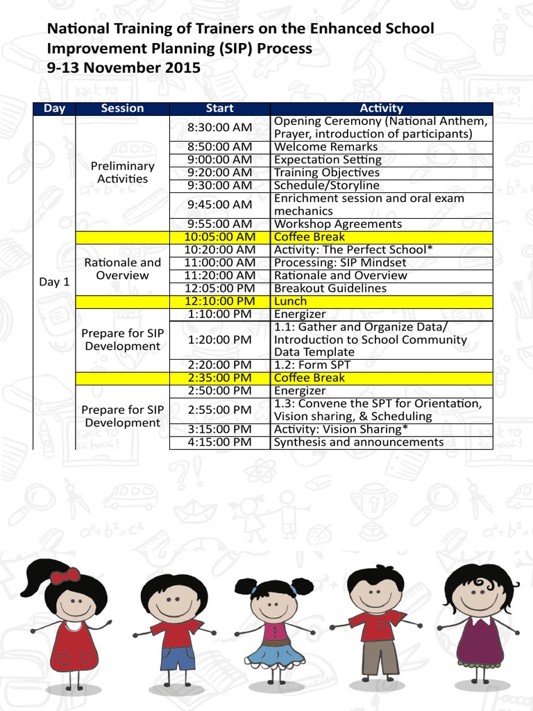 Workshop Schedule | Download Free PDF | Behavior Modification | Communication