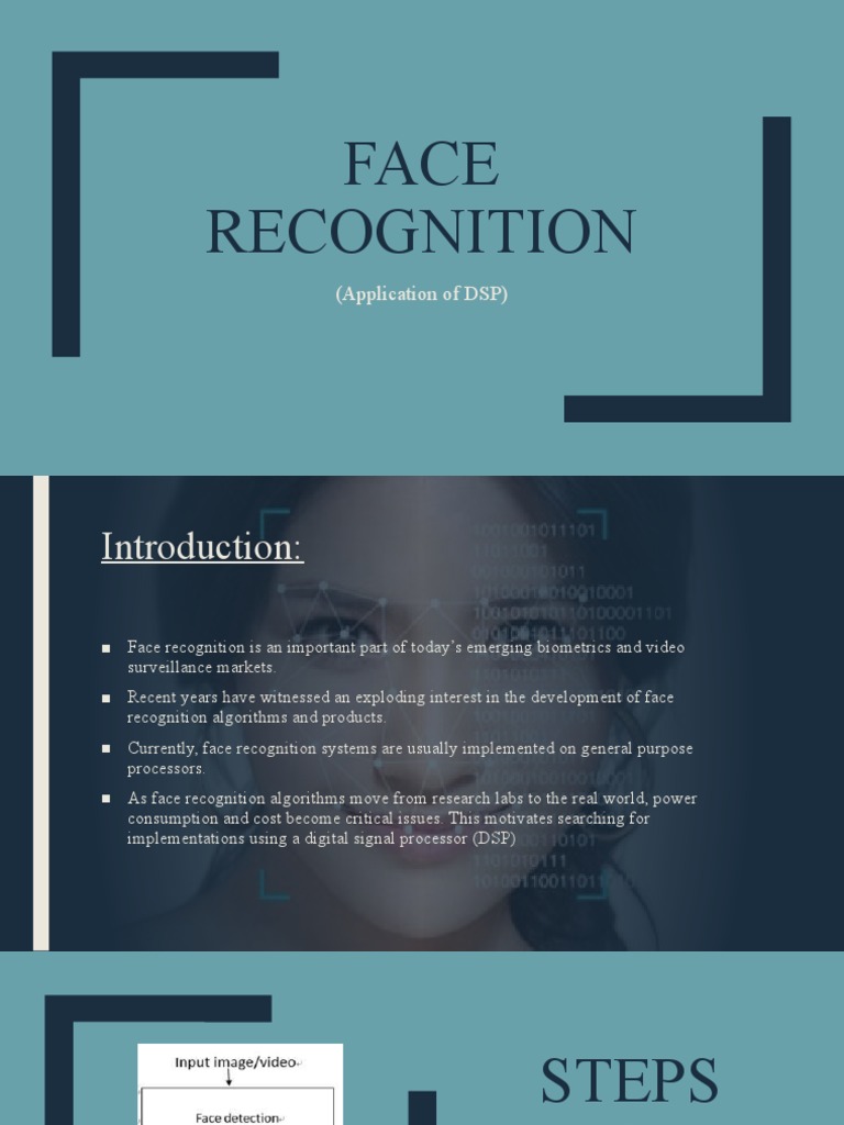 Face Recognition: (Application of DSP) | PDF | Art | Computers