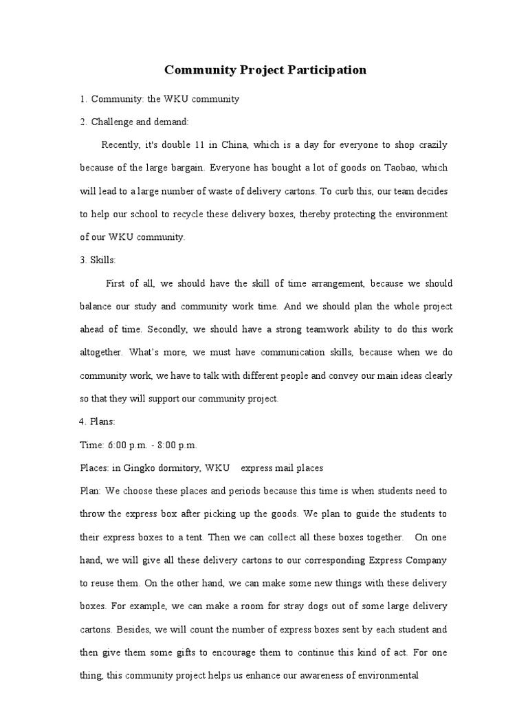 Community Involvement | PDF