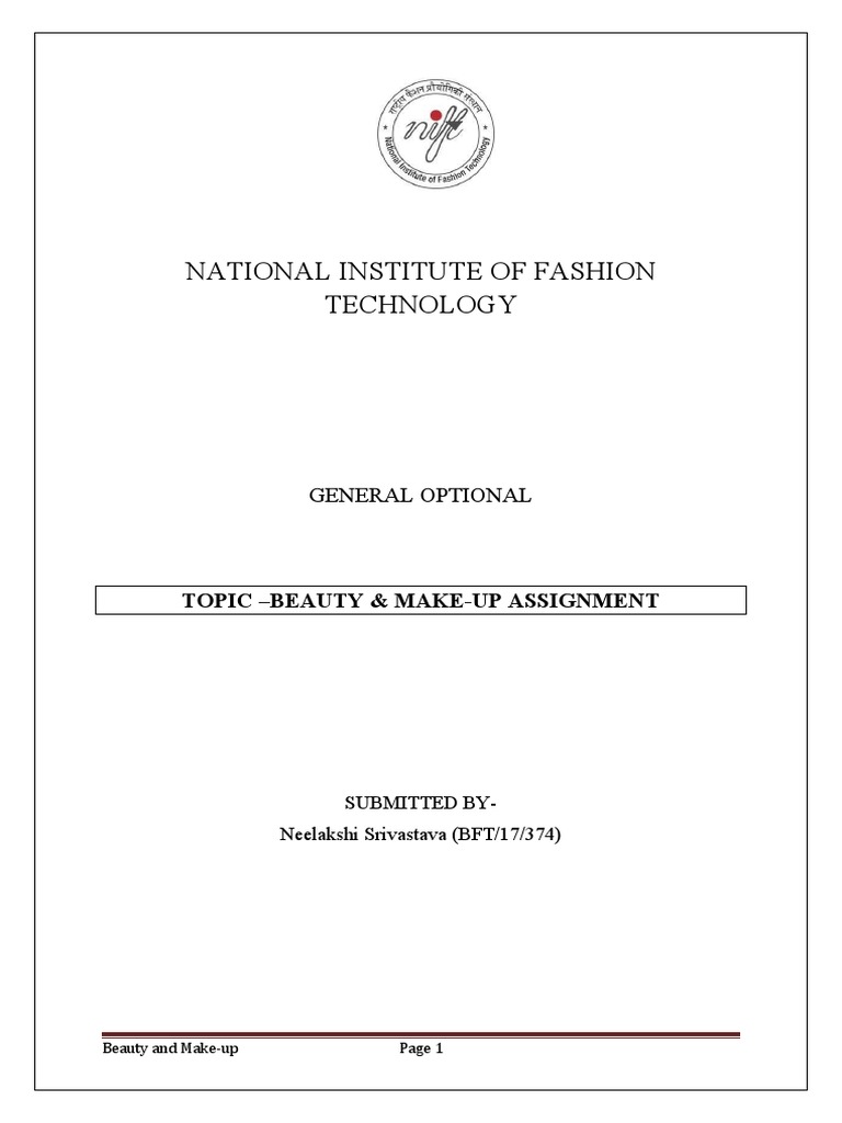 National Institute of Fashion Technology: Topic - Beauty & Make-Up ...