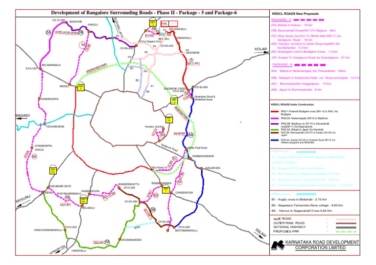 Key Map - Bengaluru Surrounding Roads Package - 6 | PDF