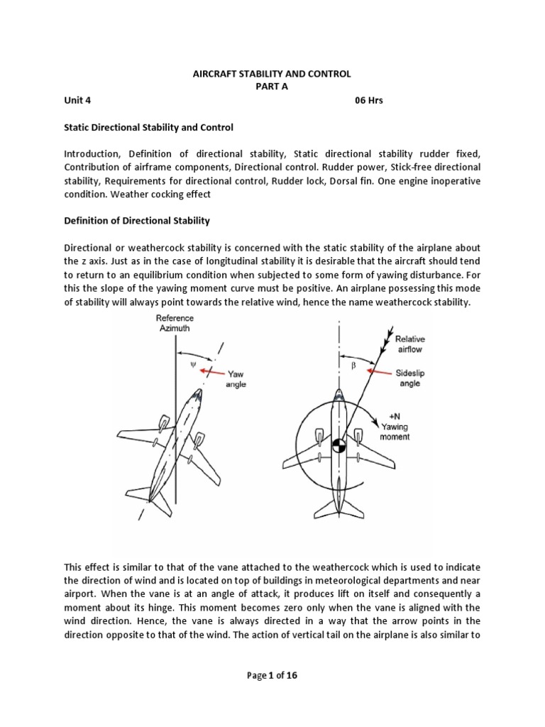 ASC-mod 3-Static Directional Stability and Control | PDF | Flight ...
