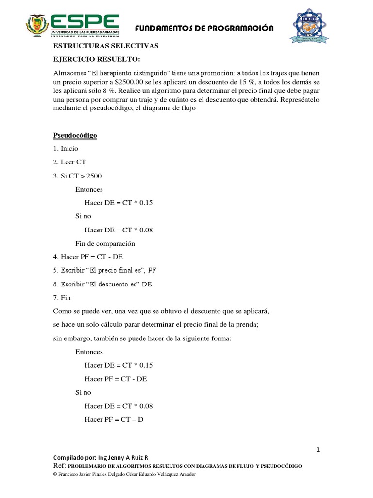 Estructuras Selectivas | PDF | Algoritmos | Compilador