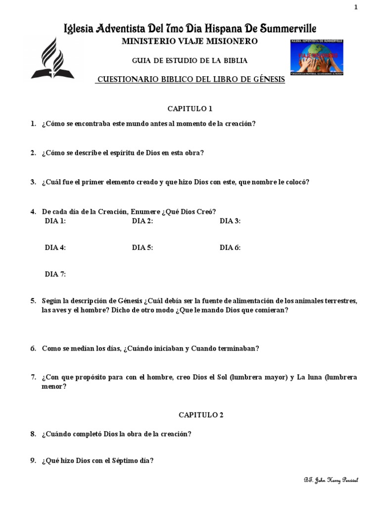 Cuestionario del Libro de Génesis | PDF | Jacob | Abrahán