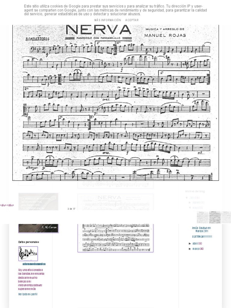Adoramos La Musica - PARTITURA DEL FAMOSO PASODOBLE - NERVA | PDF | Tecnología digital ...