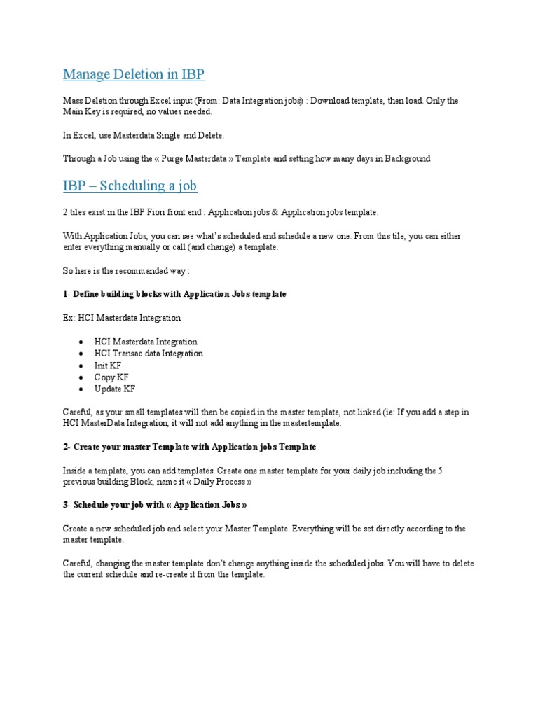 IBP - Scheduling A Job | PDF