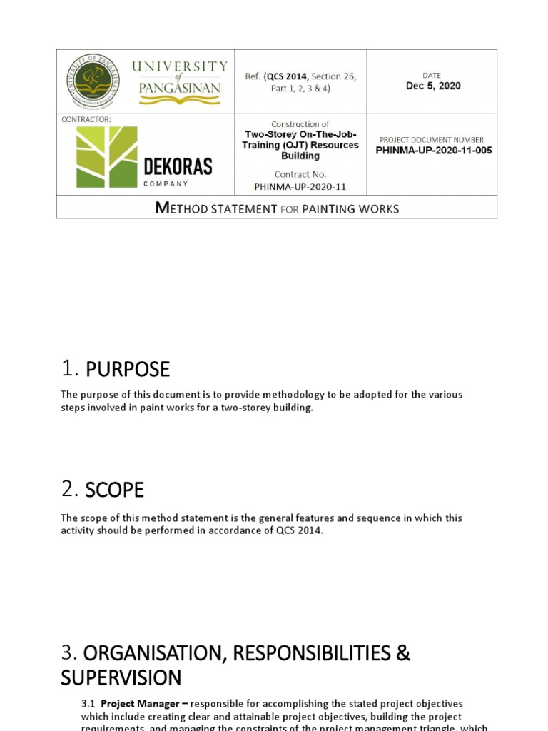 Method Statement Paint | PDF | Quality Assurance | Paint