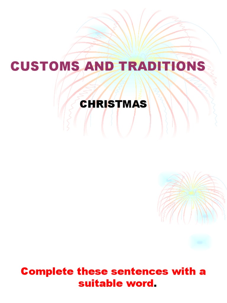 Customs and Traditions: Christmas | PDF | Religion & Spirituality