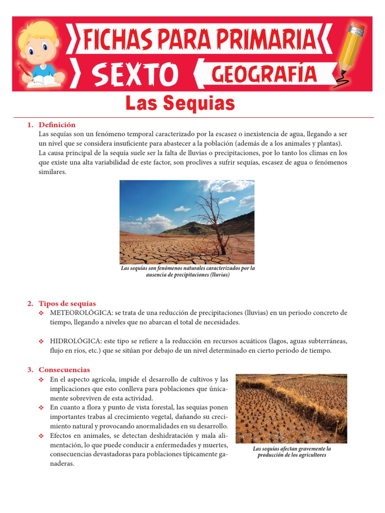 Las Sequías para Sexto de Grado de Primaria | PDF | Sequía | Precipitación