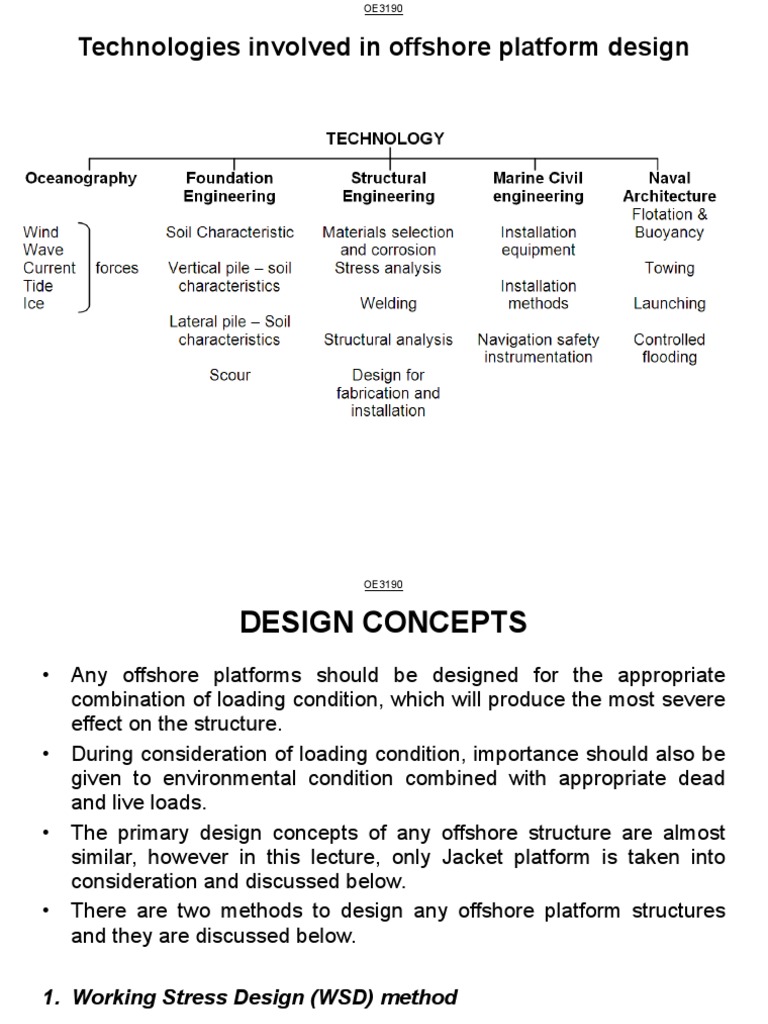 Technologies Involved in Offshore Platform Design | PDF | Bending ...