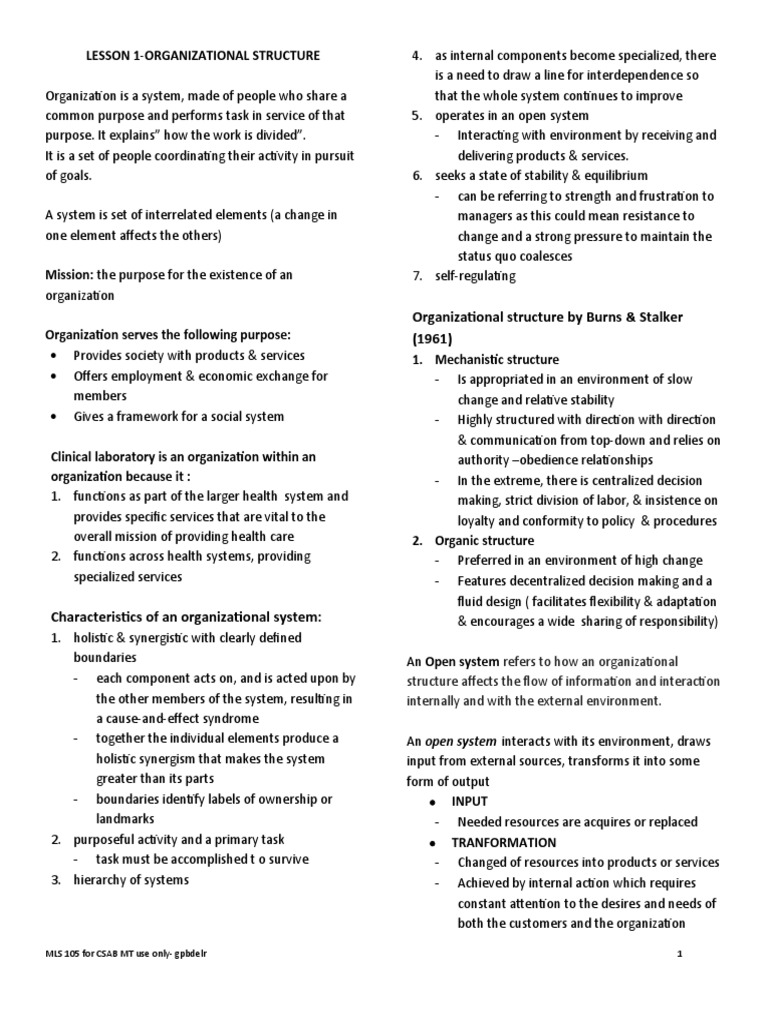 Understanding Organizational Structure: An Analysis of the Key ...