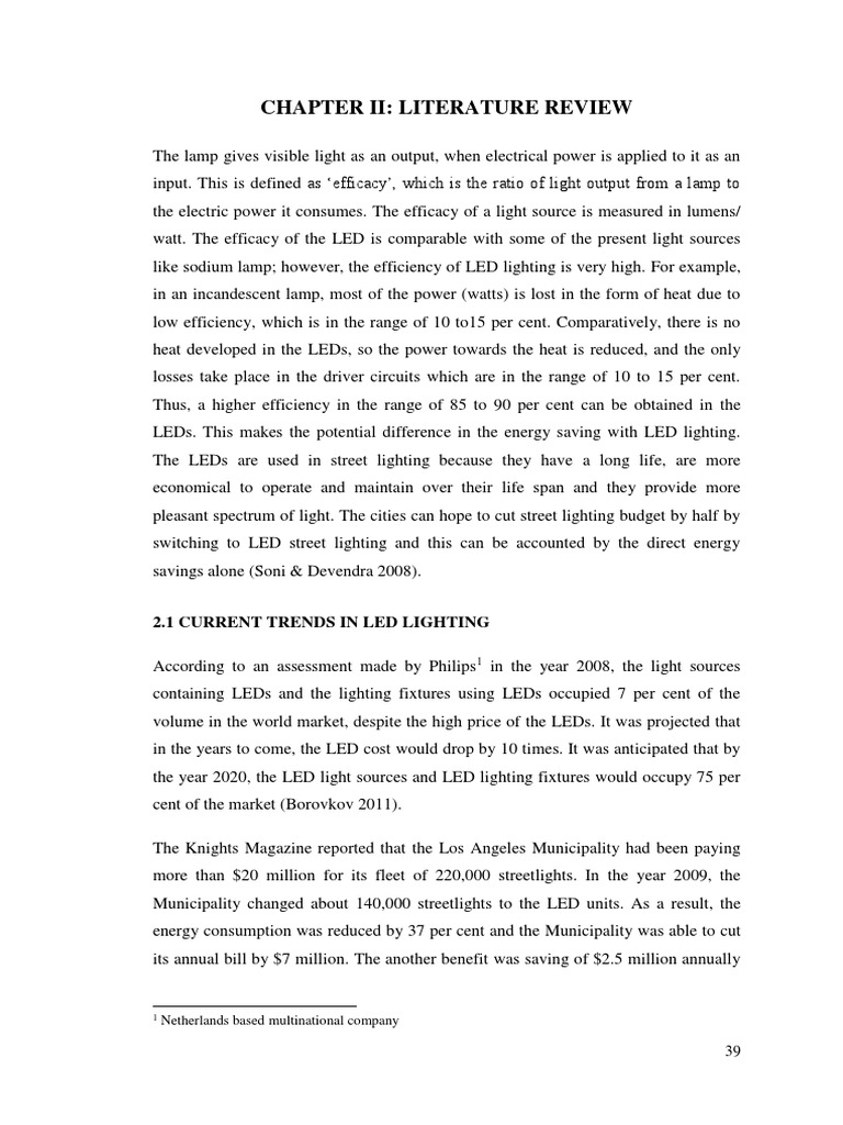 10 - Chapter 2 Literature Review | PDF | Incandescent Light Bulb ...