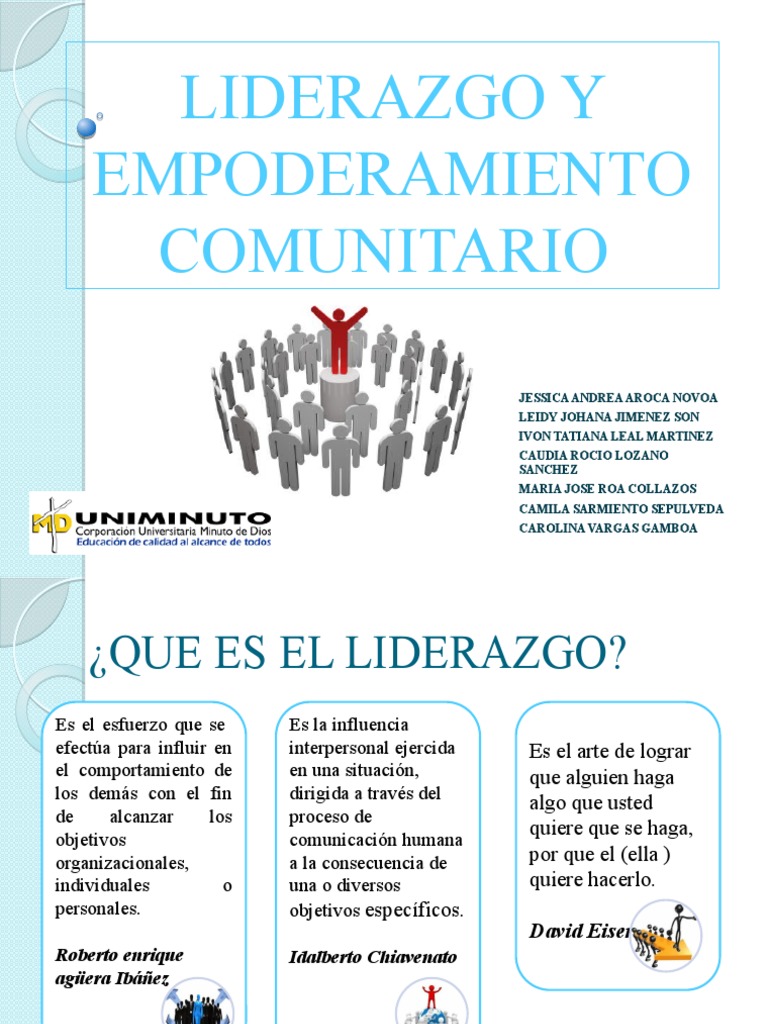 Liderazgo y Empoderamiento Comunitario | PDF | Empoderamiento | Liderazgo