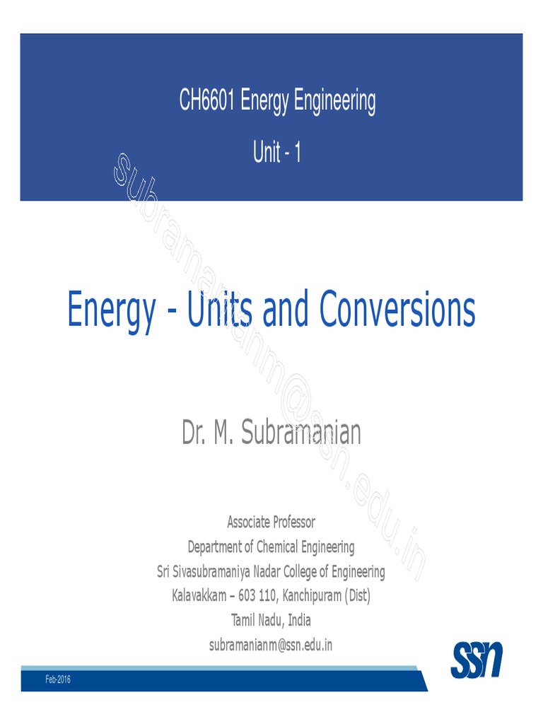 Energy Units and Conversions | PDF | Watt | Energy Production