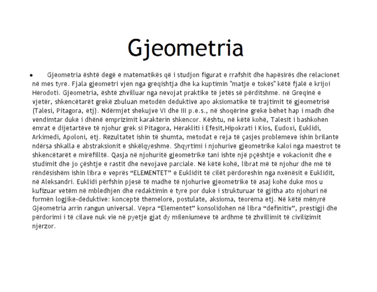 Gjeometria | PDF