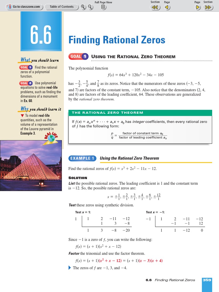Rational Zeros Problems Worksheet 2 | Download Free PDF | Factorization ...