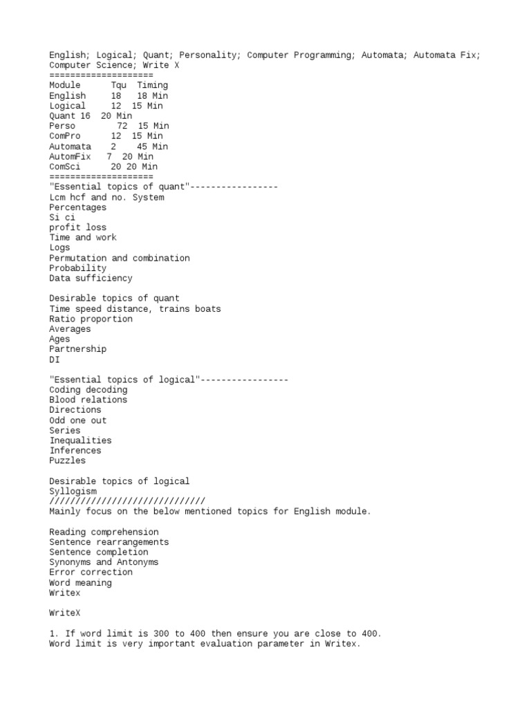 Amcat Prep | PDF | Pattern Recognition | Databases
