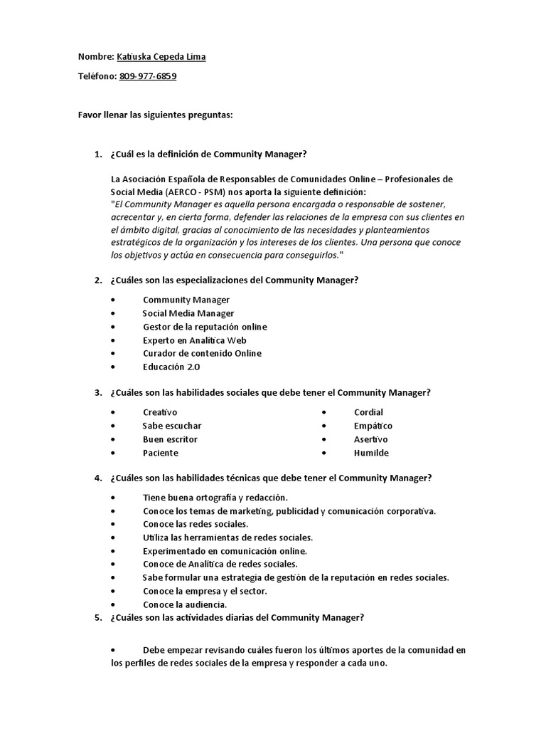 Cuestionario Community Manager | Descargar gratis PDF | Comunicación ... Cuestionario Community Manager | Descargar gratis PDF | Comunicación ...