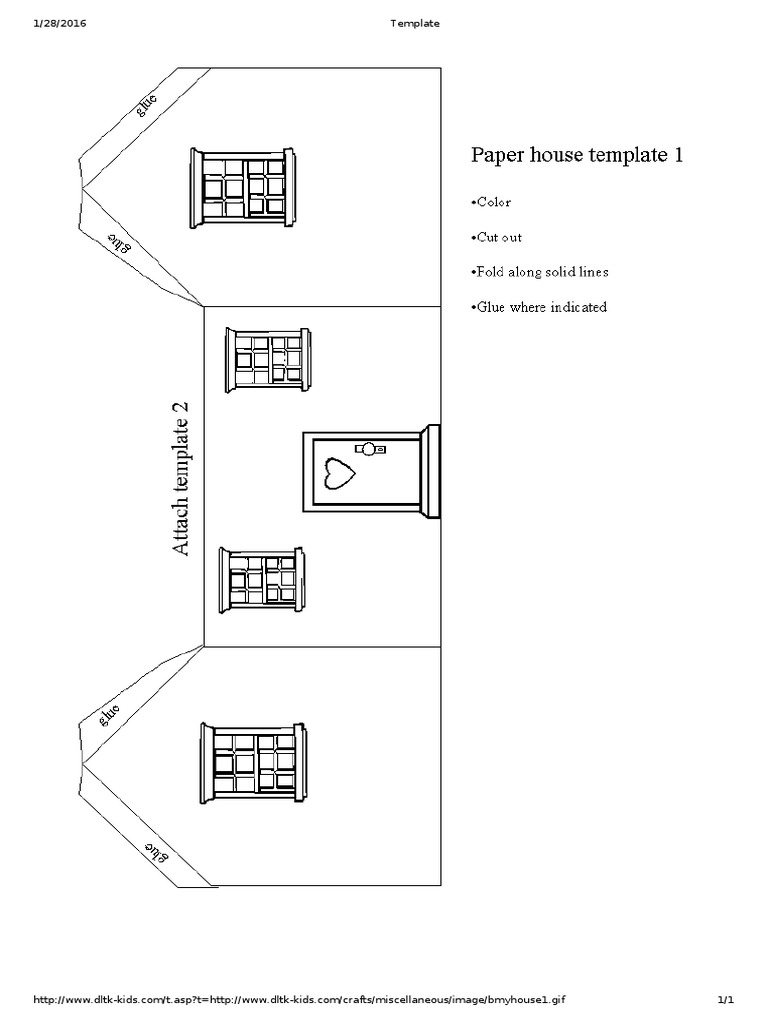 House 3D Paper Craft Template | PDF