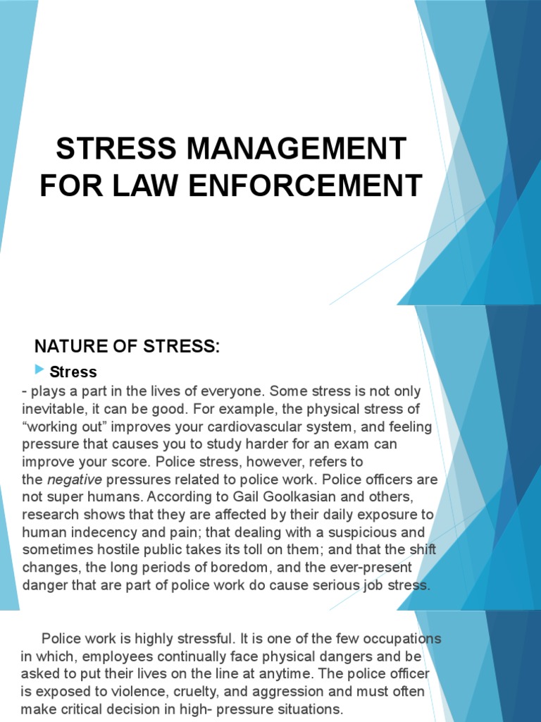 Stress Management For Law Enforcement Final | Download Free PDF ...