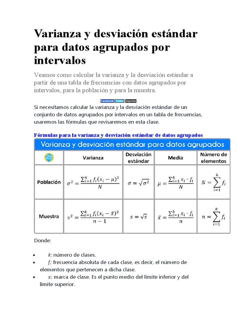 Como Calcular La Varianza En Estadistica Para Datos Agrupados - 2024 Company Salaries