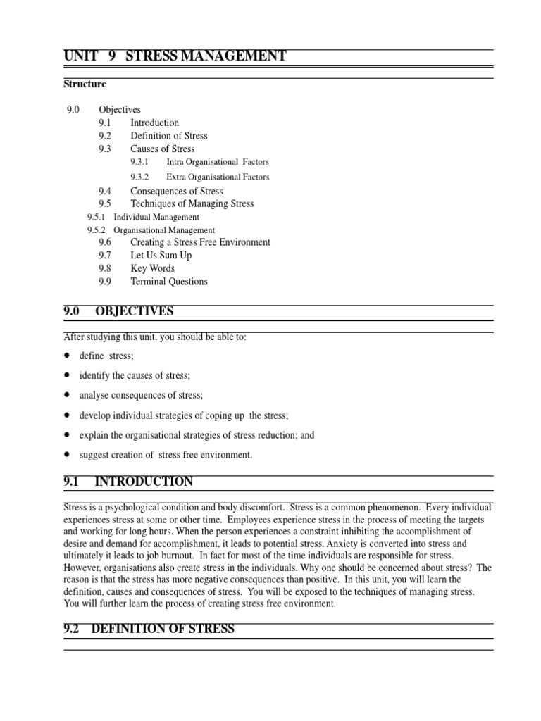 Stress Management PDF | PDF | Stress (Biology) | Stress Management