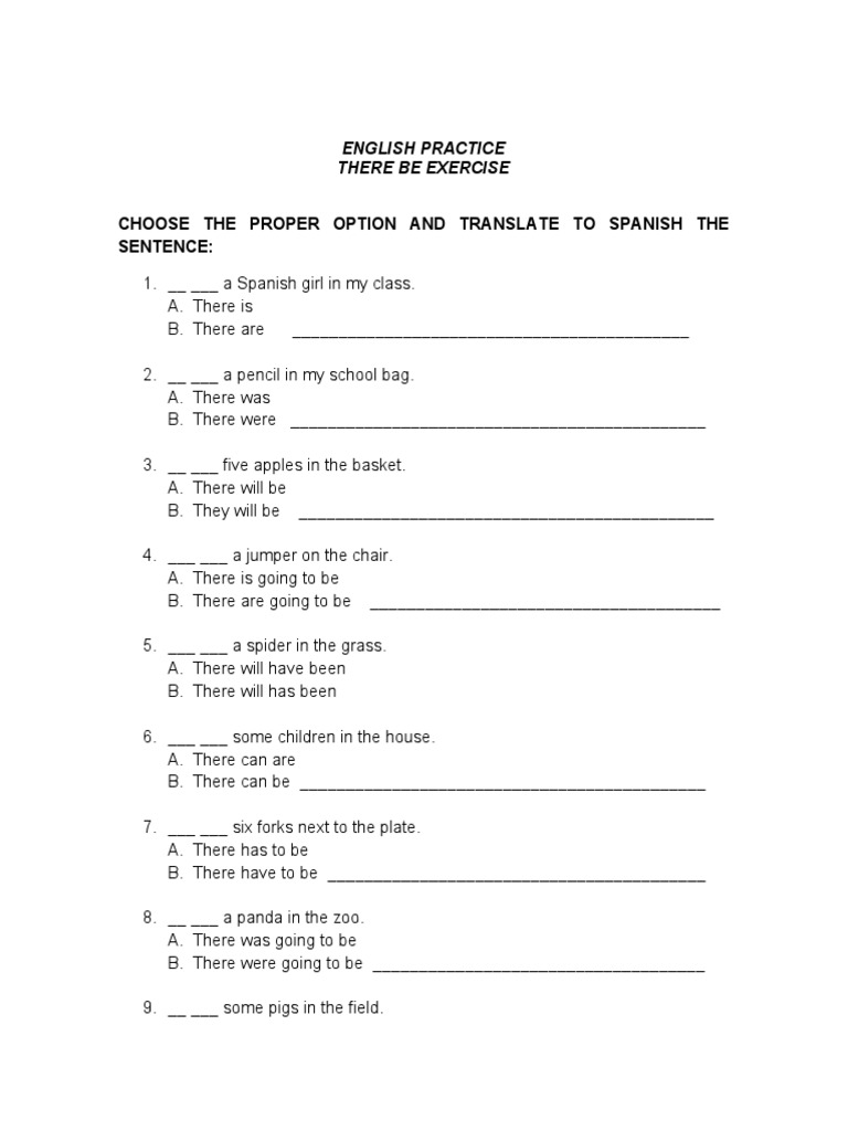 There Be Exercise | PDF | Language Mechanics | Linguistics
