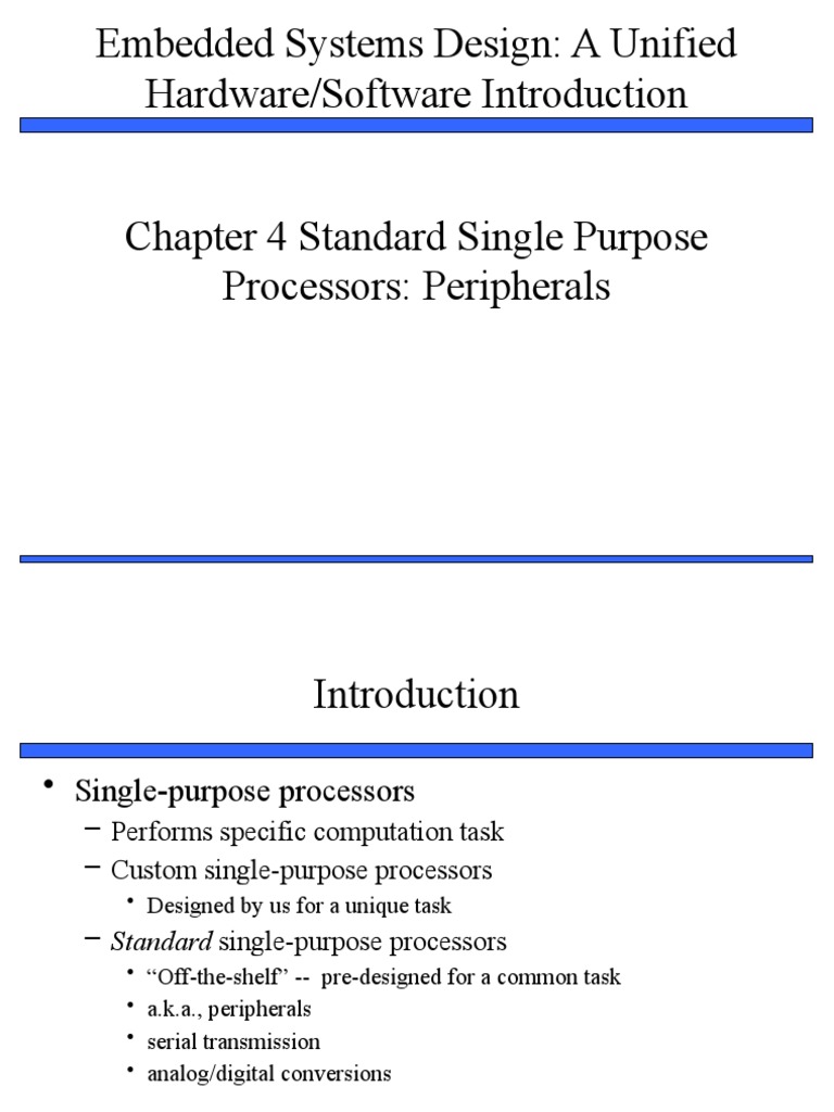 Embedded Systems Design: A Unified Hardware/Software Introduction | PDF ...