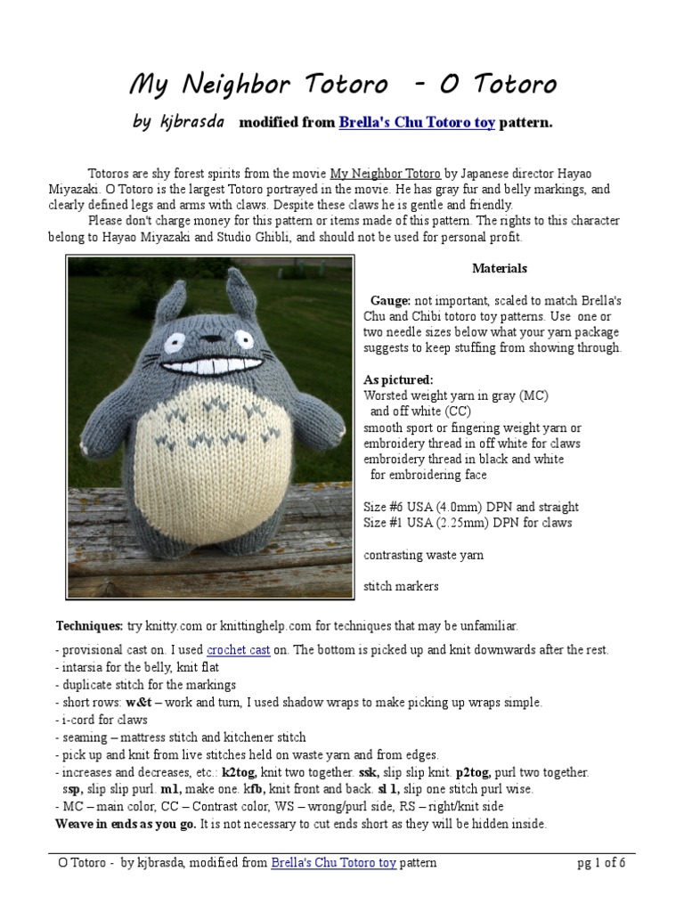 0 Totoro Pattern | PDF