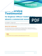 Sea Service Testimonial | PDF | Ships | Navies