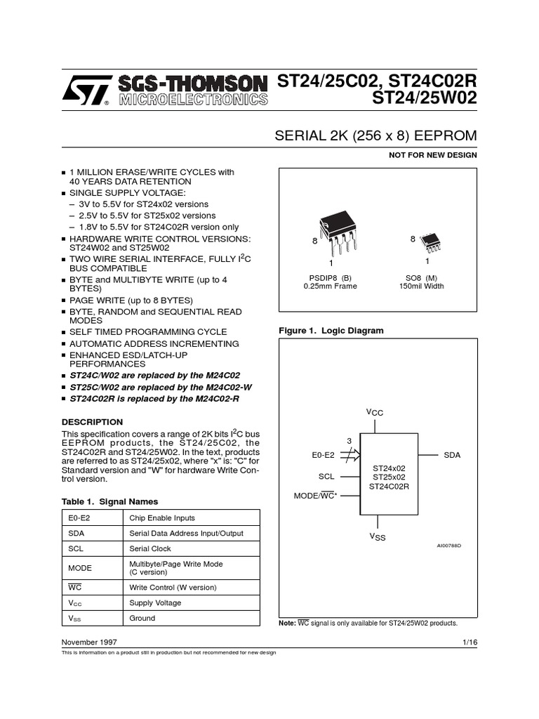 24c02 Datsheet PDF | PDF | Electrical Engineering | Telecommunications