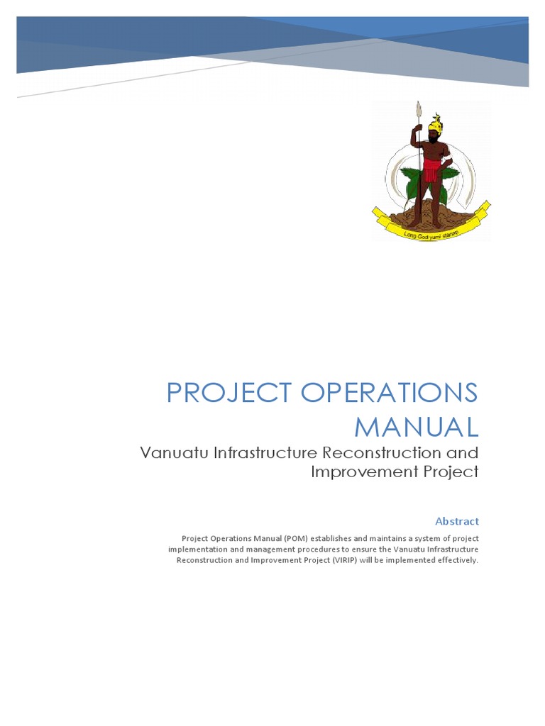 Project Operations Manual: Vanuatu Infrastructure Reconstruction and ...
