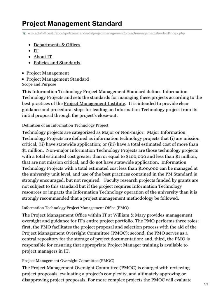 WM - Edu-Project Management Standard | PDF | Project Management | Business