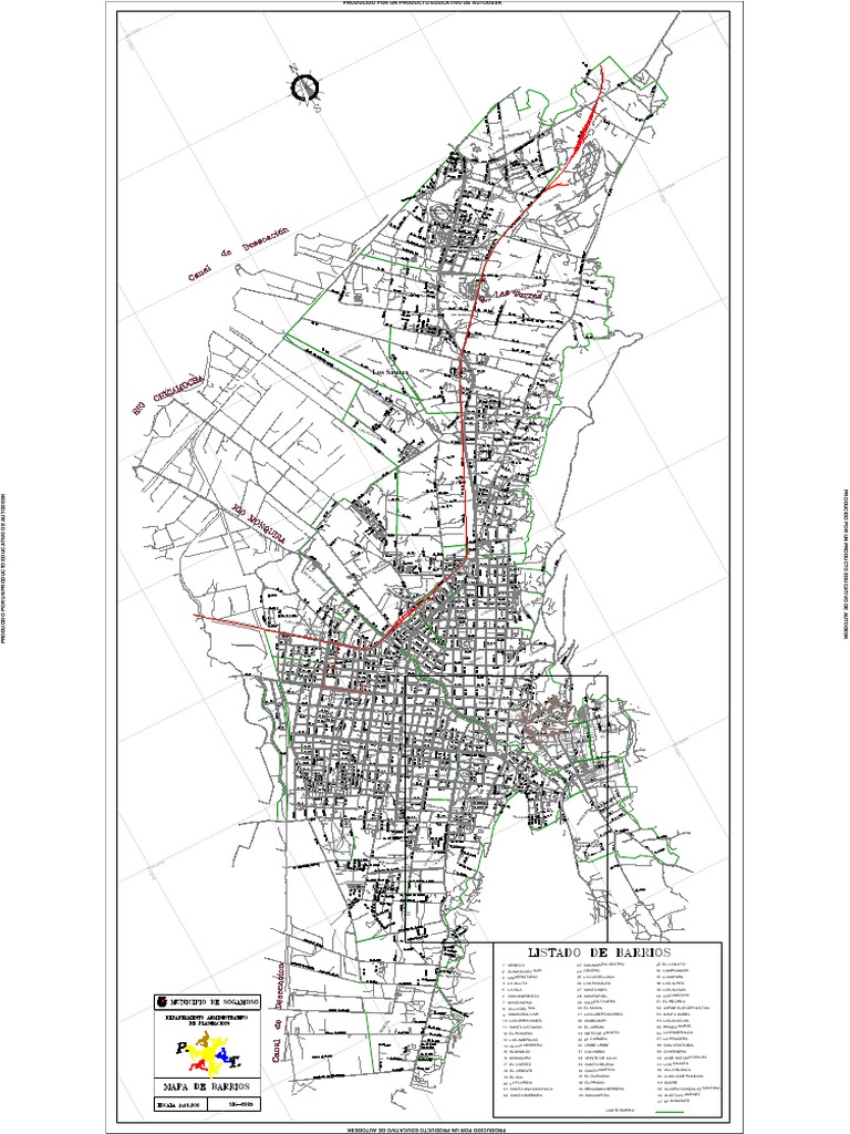 Mapa de Barrios de Sogamoso, Boyacá | PDF