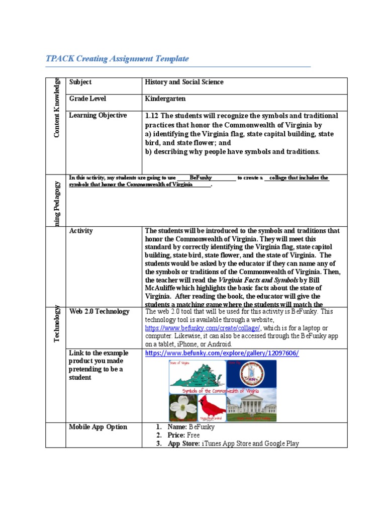 Tpack Template Creating Fall20 3 | PDF | Google Play | Mobile App